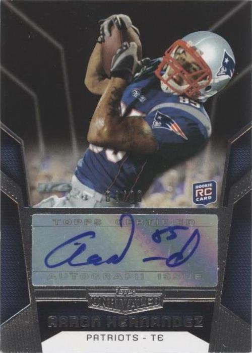 2010 Topps Unrivaled - Rookie Aaron Hernandez #113 Black Autographs /99 ...