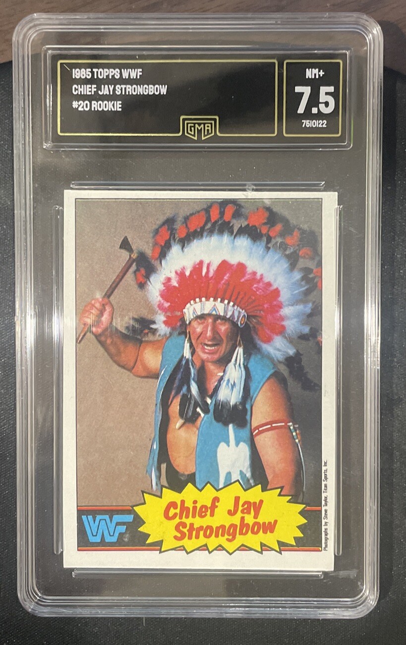 1985 Topps WWF Chief Jay Strongbow GMA 7.5 HALL OF FAMER | eBay