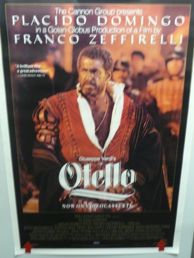 VERDI'S OTELLO Placido Domingo KATIA RICCIARELLI Home Video Poster 1986 ...