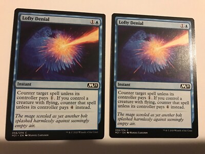 LOFTY DENIAL x2 : Core 2021 Magic the Gathering Mtg card; NM, blue ...