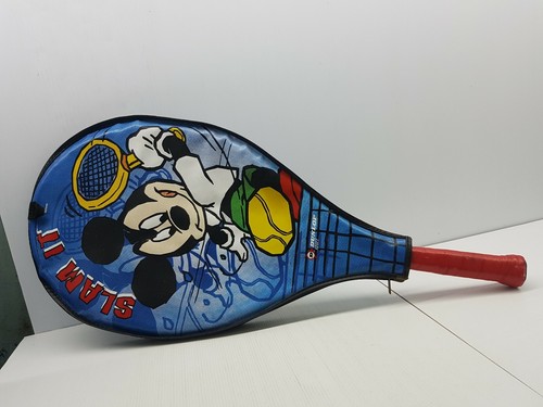 Slam it Mickey Mouse Dunlop tennis racquet racket cover Disney blue ...