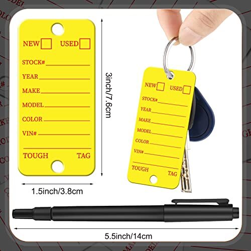 500 Pcs Poly Key Tags Dealership Tags Car Key Tags Plastic Key Tags ...