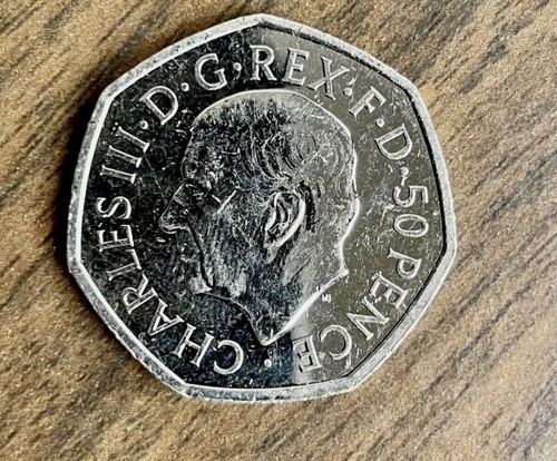 EXTREMELY RARE, King Charles III 50p 2022 King Charles III 50 pence ...