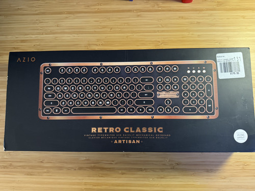 Azio Retro Classic Vintage Typewriter USB Backlit Mechanical Keyboard ...