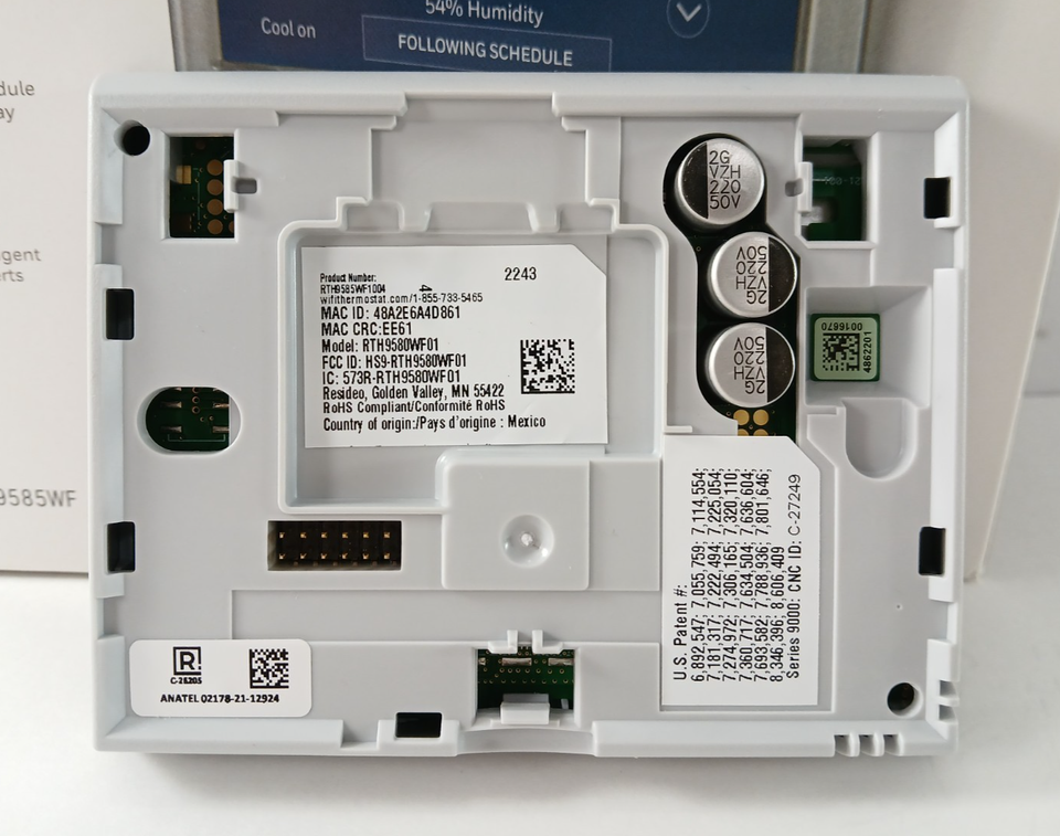 Honeywell RTH9585WF Color Touchscreen Wi-Fi Programmable Smart ...