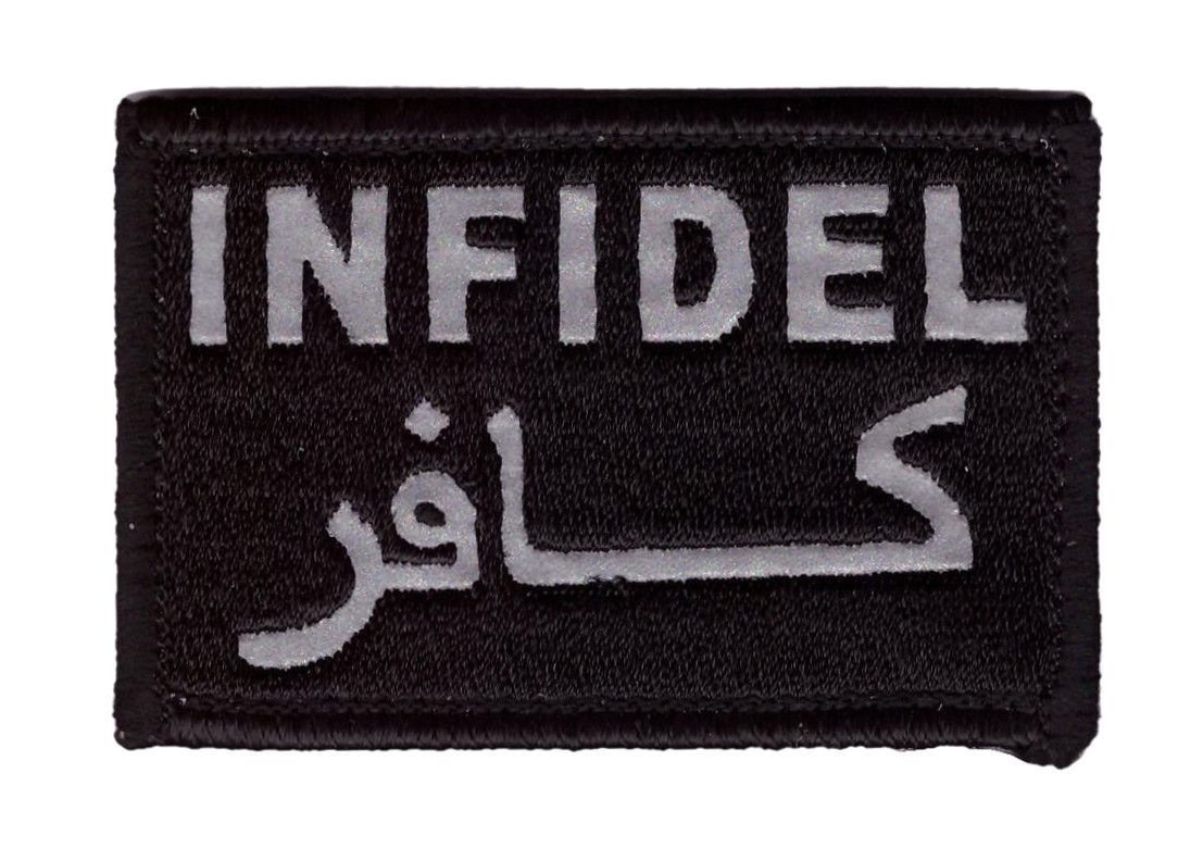 INFIDEL ARABIC REFLECTIVE HOOK FASTENER PATCH | eBay