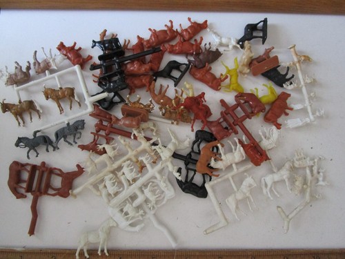 Huge Lot HO 1/87 SCALE Animals Cows Horse Figures FOR TRAIN Farm LAYOUT ...