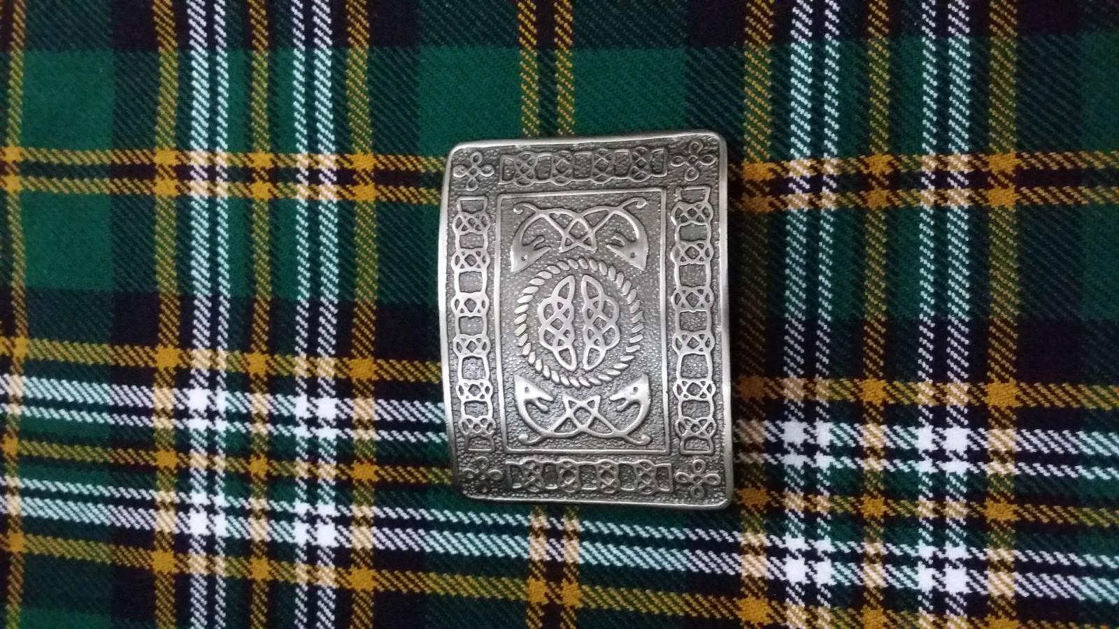 ST Men’s Kilt Belt Buckle Celtic Serpent Silver Brushed Antique ...