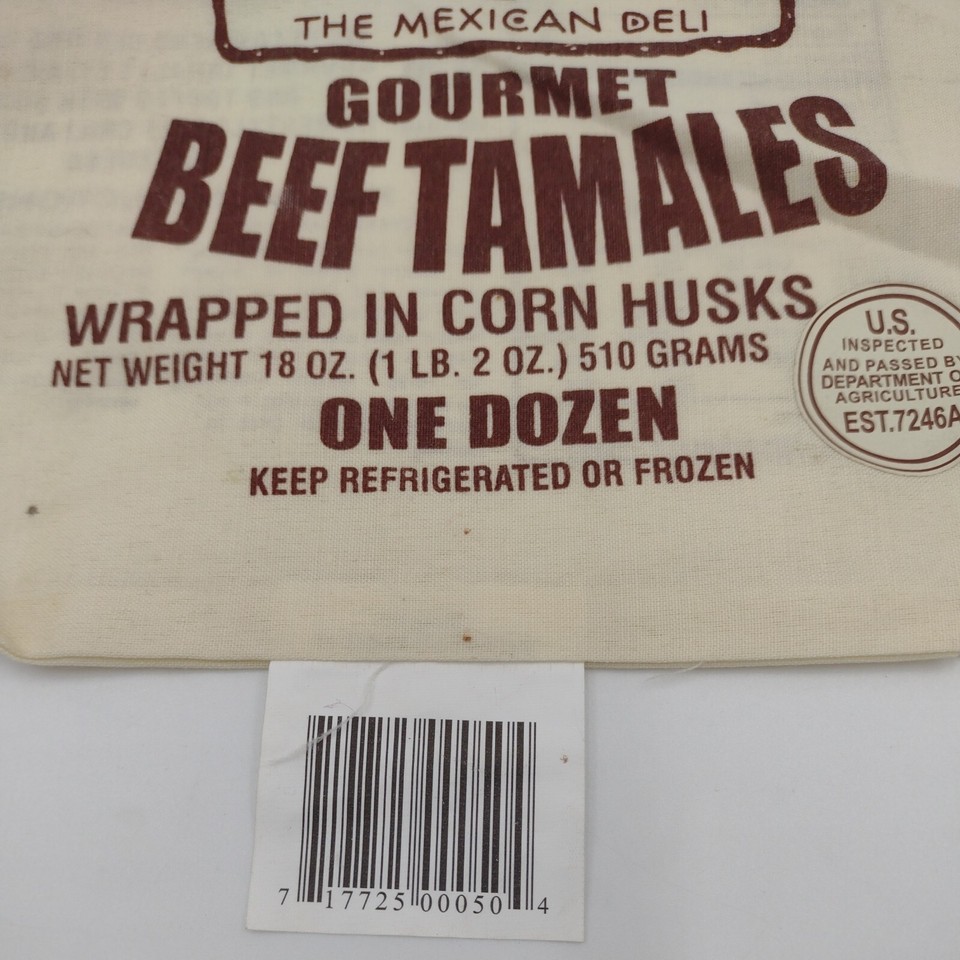 Texas Tamale Company Cloth Beef Tamales Drawstring Bag Contents Not ...