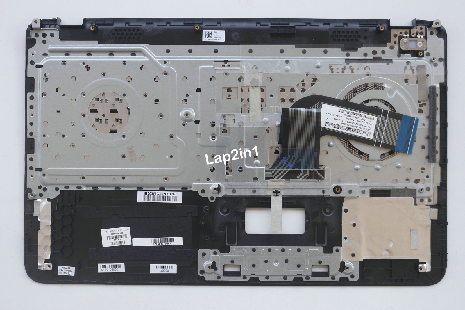 New HP Pavilion 15-P Palmrest Top Cover Case UK Keyboard Black 762529 ...