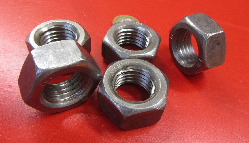 Metric Hex Nut, Class 8 Steel, RH, M24 x 3 x 36 mm w x 19 mm H , 10 ...