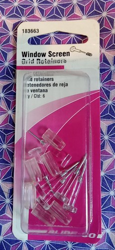 SLIDE-CO 183663 WINDOW SCREEN GRID RETAINERS CLEAR PLASTIC 6Pk | eBay