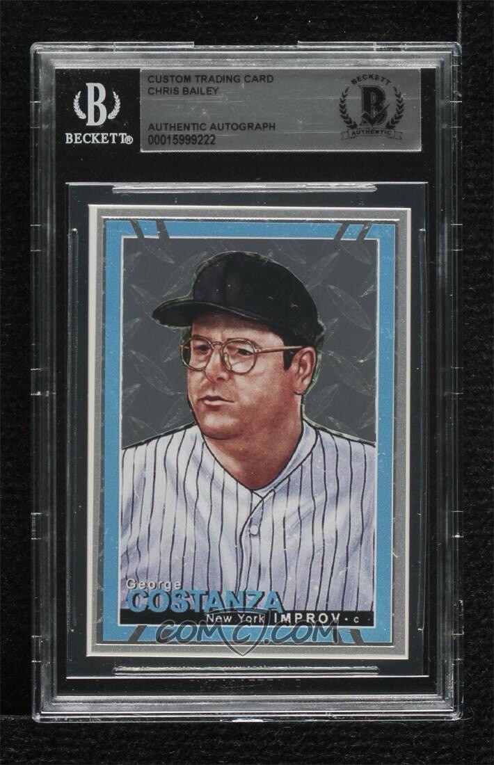 RARE SEINFELD GEORGE COSTANZA JASON ALEXANDER NEW YORK YANKEES CARD ART ...