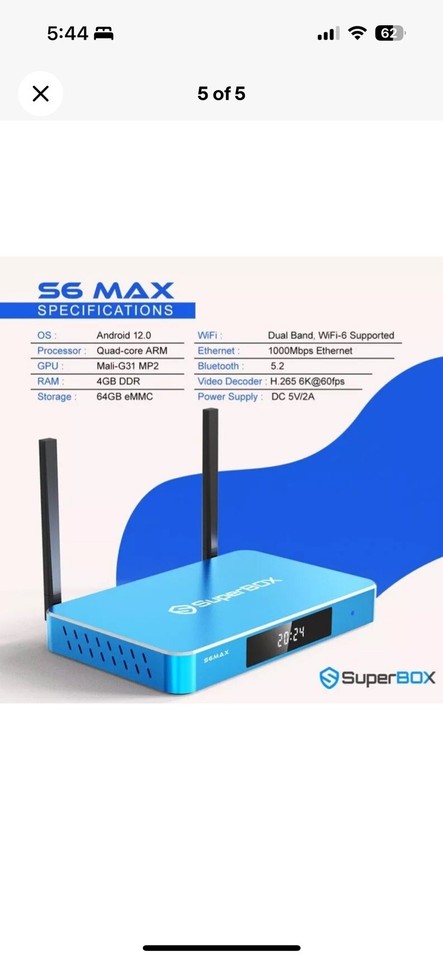 New 2025 Model Superbox S6 Max 6k Ultrahd Bluetooth Voice Command Ebay