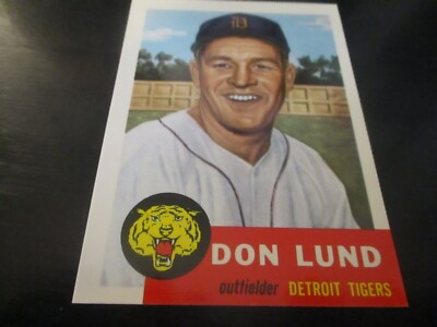 don lund (detroit tigers - of) 1953 TOPPS ARCHIVES reprint card #277 ...