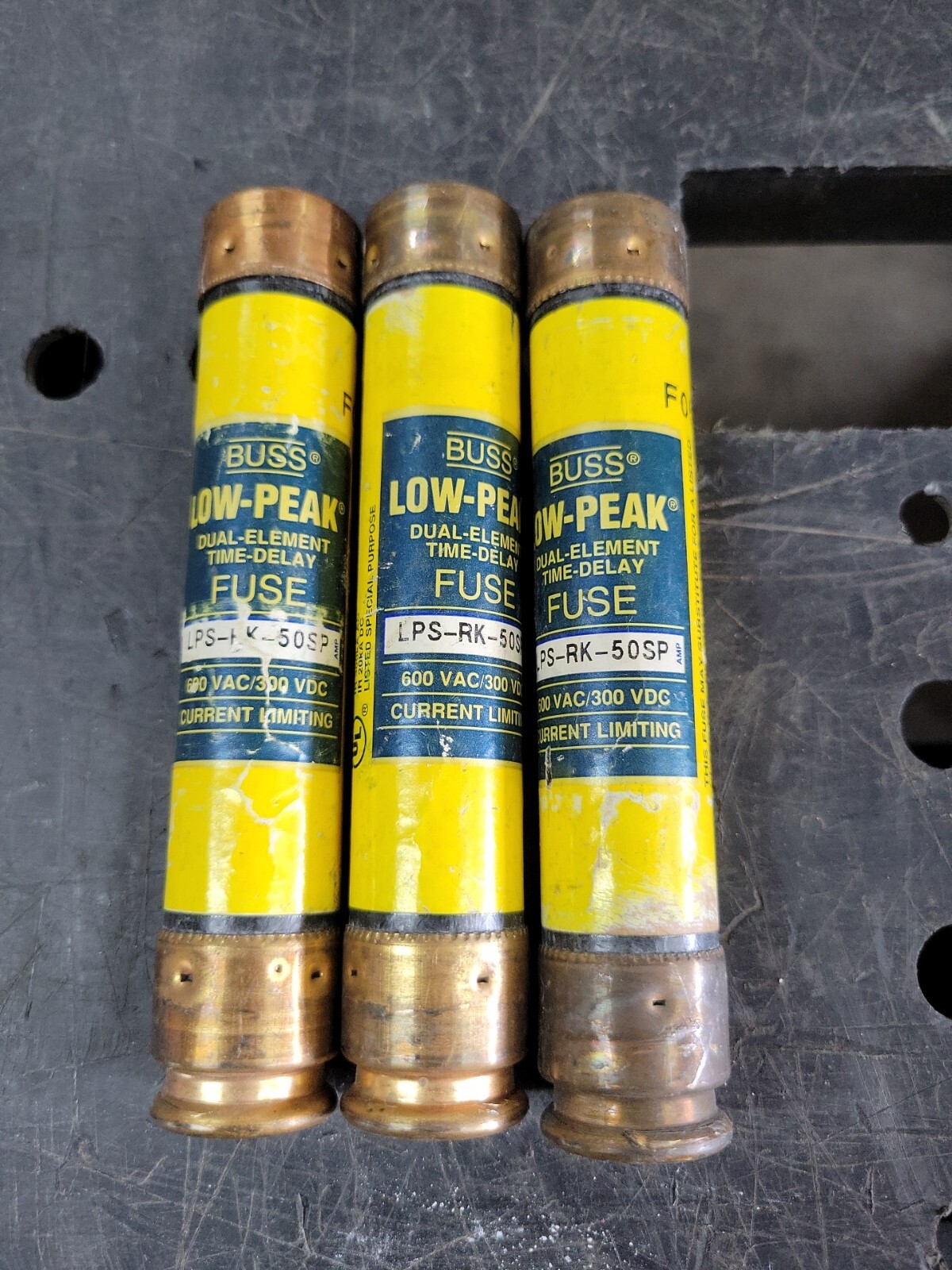 LOT OF 3 BUSS LOW-PEAK LPS-RK-50SP TIME DELAY 600 VAC 50AMP FUSE | eBay