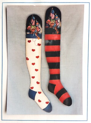 Teddy & Toys Knee Sock Pattern (Hearts or Stripes) The Heart of ...