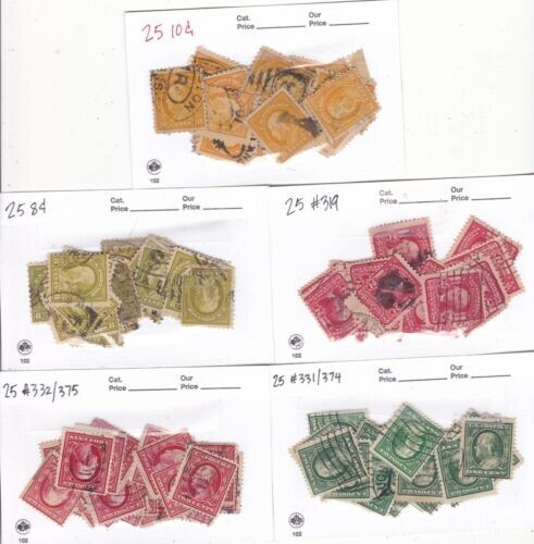 One of each Washington Franklin great group of unidentified issues Lot ...