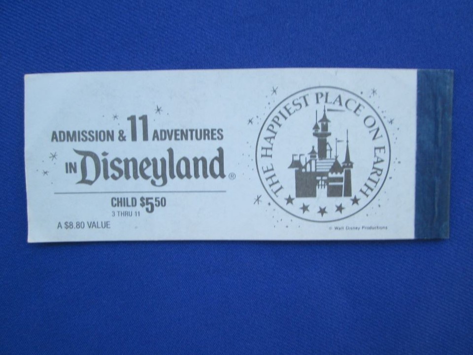 1970's Disneyland Ride Ticket Book As-Is with E Ticket | eBay