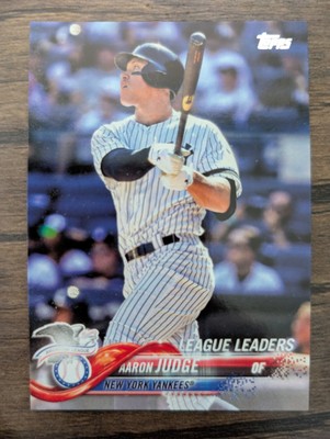 AARON JUDGE 2018 Topps Complete Set Series 1 League Leaders #111 Card ...