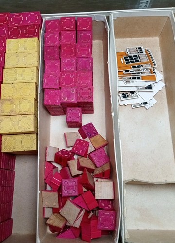 Vtg American Bricks Set No. 60/1 Halsam Wood Building Blocks 1940s Box ...