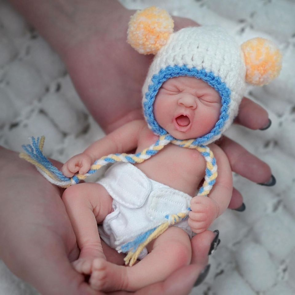 7 Inch Crying Baby Reborn Baby Doll Boy, Mini Realistic Newborn Baby ...