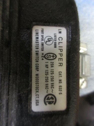 Laser Footswitch Pedal Clipper 635-s Linemaster Enclosure 5 Pin Foot ...