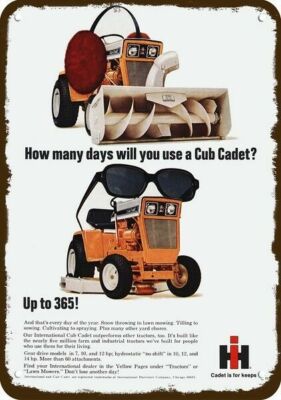 1969 INTERNATIONAL HARVESTER CUB CADET Lawn Mower DECORATIVE REPLICA ...
