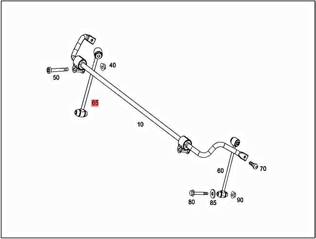 Genuine MERCEDES S205 W205 C-CLASS W205 Torsion bar linkage 2053266600 ...