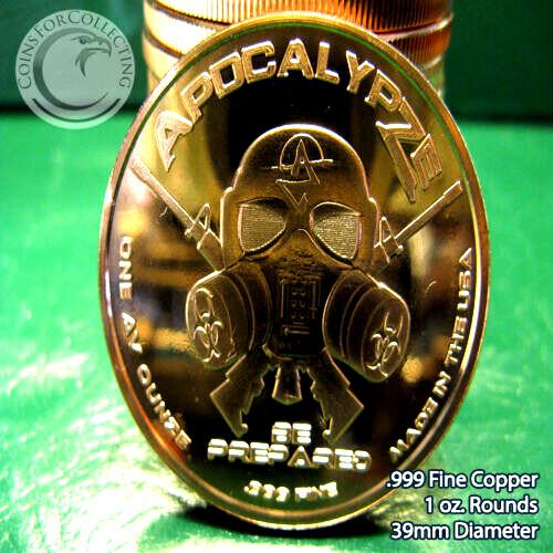 ApocalypZe Series rare warning coin George Walkerton" 1oz .999 Copper ...