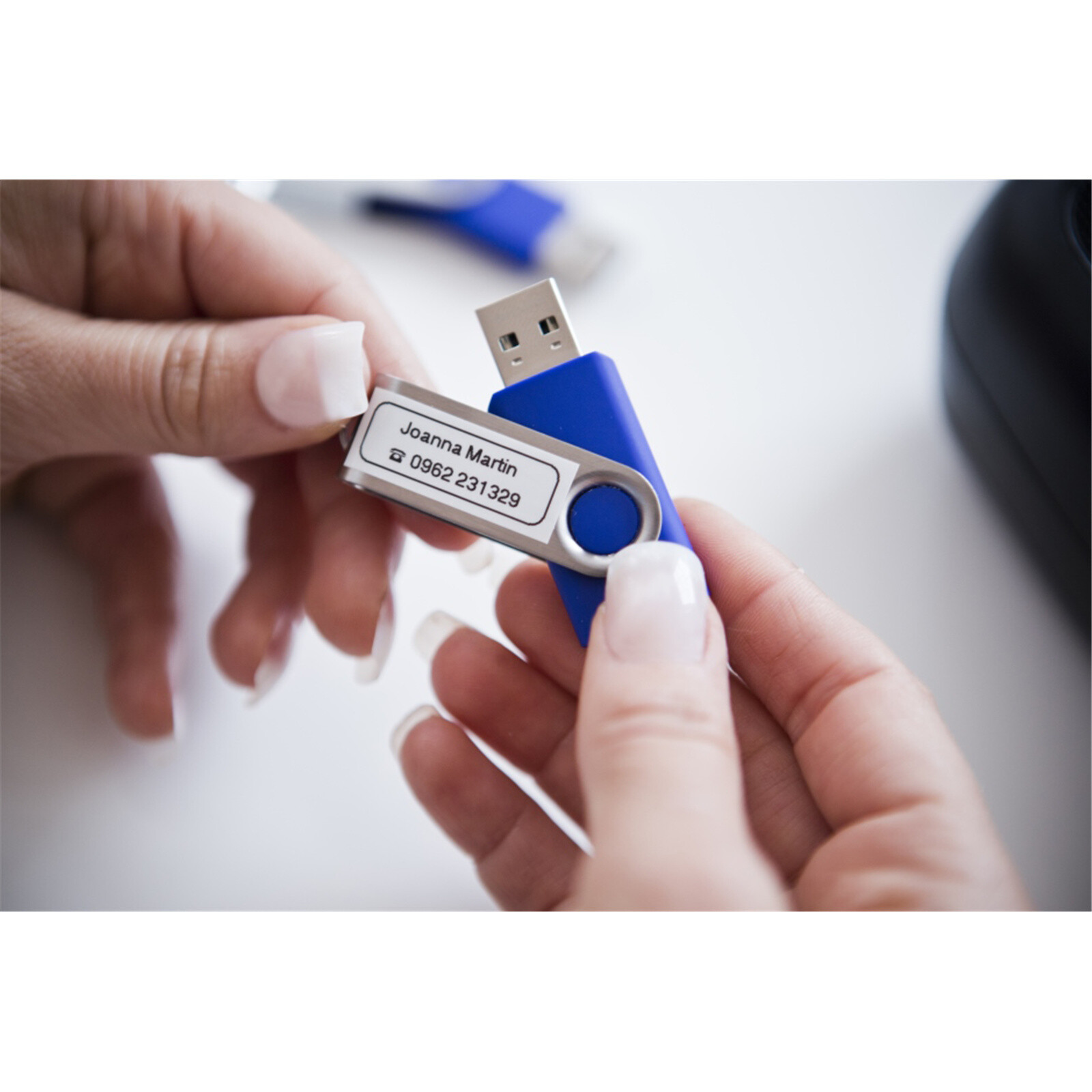 Brother P-touch PTH110LB Label Printer - Light Blue Durable [PTH110LB ...