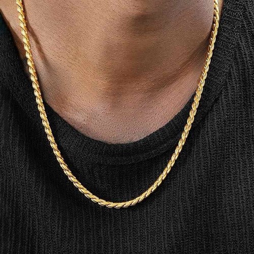 14K Yellow Gold 5mm Braided Twist Rope Chain Necklace, Elongated, 20 ...