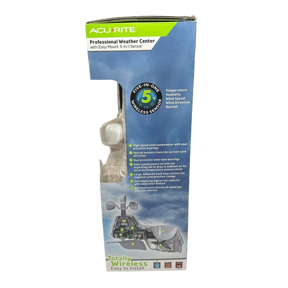 AcuRite Color Wireless Professional Weather Station with Easy Mount 5 ...