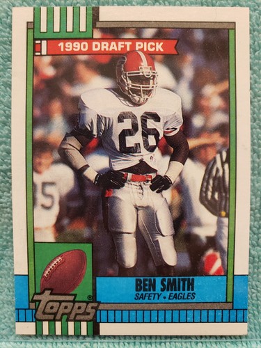 1990 TOPPS BEN SMITH DRAFT PICK ROOKIE #84 PHILADELPHIA EAGLES RC | eBay