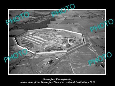 OLD 8x6 HISTORIC PHOTO OF GRATERFORD PENNSYLVANIA AERIAL VIEW OF PRISON ...