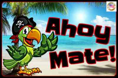 PIRATE AHOY MATE ALL WEATHER METAL SIGN 8X12 USA TIKI BAR BEACH WELCOME ...