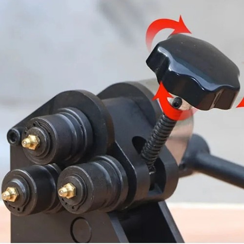 Manual Pipe Rolling Machine Three-roller Gear-driven Bending Tool Pipe ...