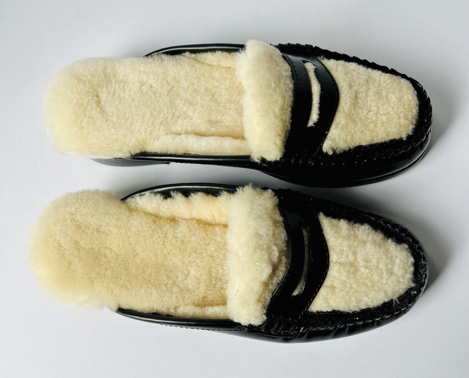 G.H. Bass & Co. Wynn Mule Weejuns Leather Shearling Shoes Black Size 5 ...