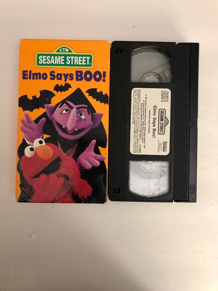 Sesame Street-Elmo Says Boo [VHS]-TESTED-RARE VINTAGE COLLECTIBLE-SHIPS ...