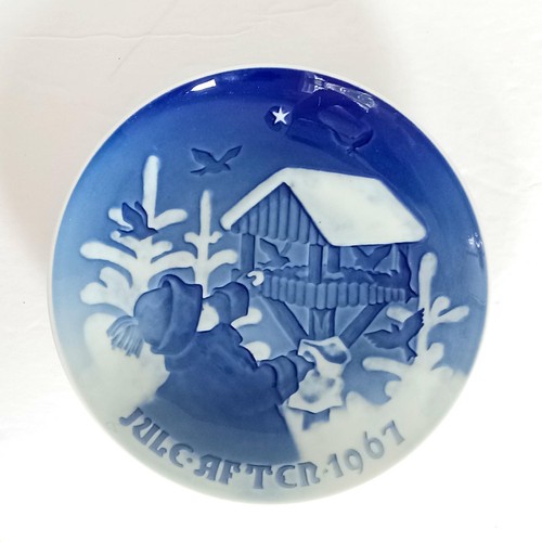 Jule-After Fuglenes, Christmas Blue White Denmark Plate 1967 ...