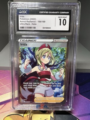 Pokémon TCG Irida (Full Art) 186/189 Swsh10: Astral Radiance CGC 10 Gem ...