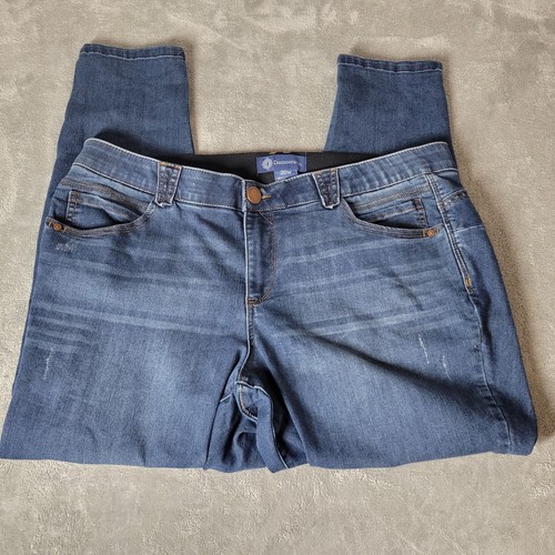 Democracy Womens Jeans 20W Plus Absolution Cropped Dark Blue Denim ...