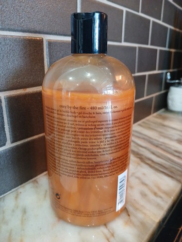 Philosophy Cozy by The Fire Shampoo Shower Gel 16 Oz Holiday Design ...