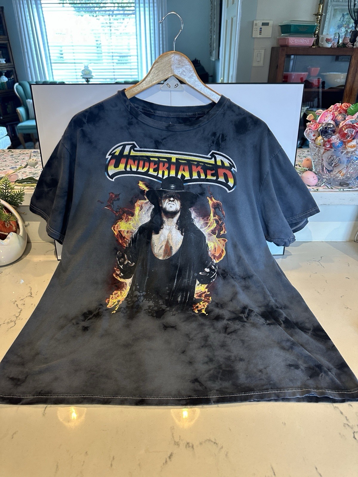 WWE Undertaker Fire Shirt World Wrestling Champion WW… - Gem