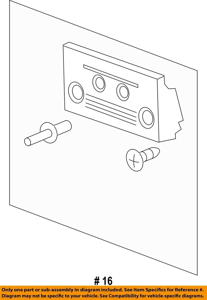 GMC GM OEM 15-16 Yukon XL-License Plate Bracket Mount Holder 22948151 ...