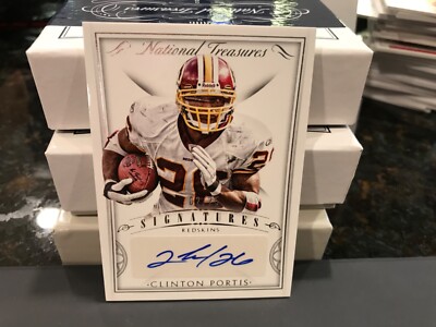 National Treasures Autograph Signatures Redskins Clinton Portis 02/25 ...