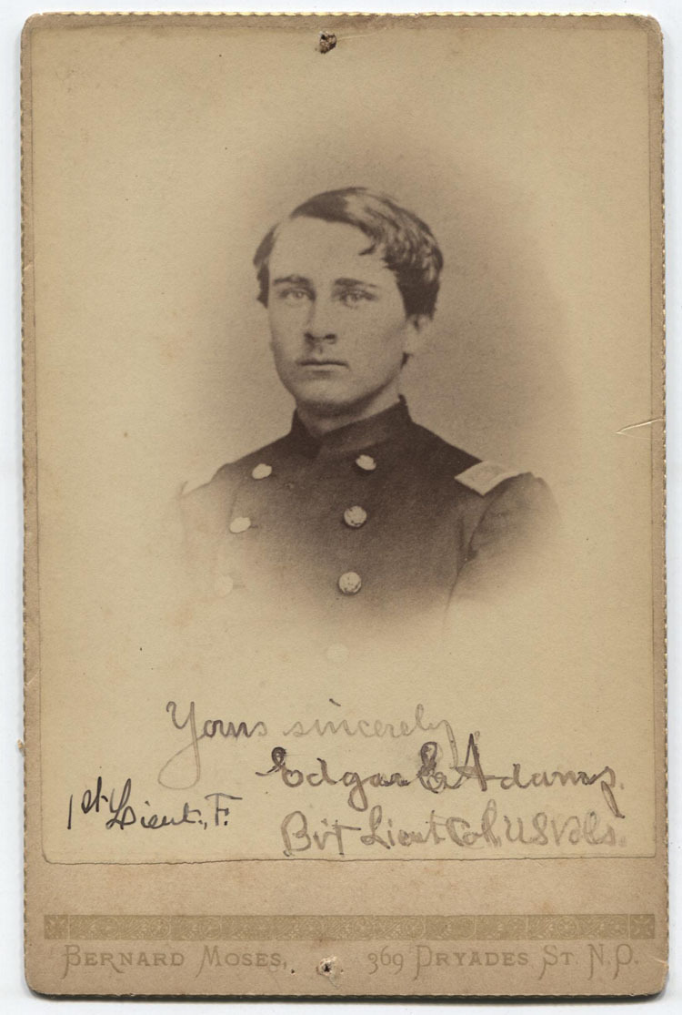 CABINET CARD CIVIL WAR ERA SOLDIER 1ST LT. COL.EDGAR ADAMS U.S. VOL. | eBay
