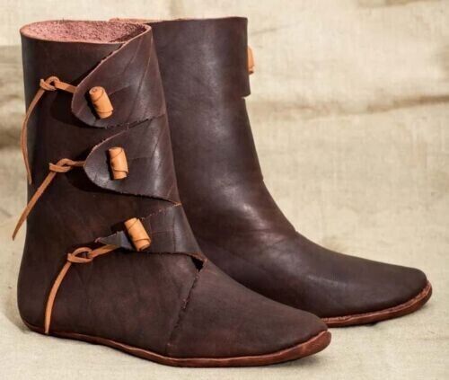 Bottes de combat médiévales Costume de chaussures viking de la ...