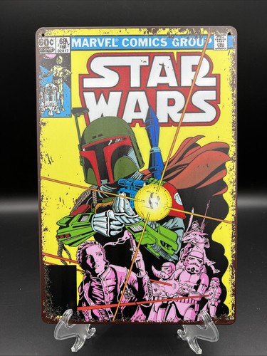 Star Wars Vintage Retro Marvel Comic Metal Tin Sign 8” X 12” Boba Fett ...