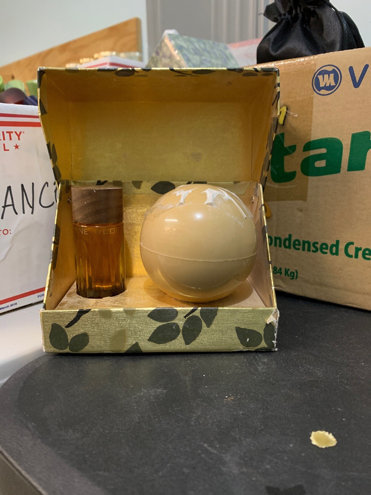 Women FABERGE Brut WOODHUE Bath POWDER 3 Oz + COLOGNE splash 30ml 1.0fl ...